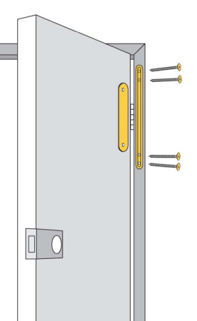 Kickstop HingeGuard Plates for Door Frame